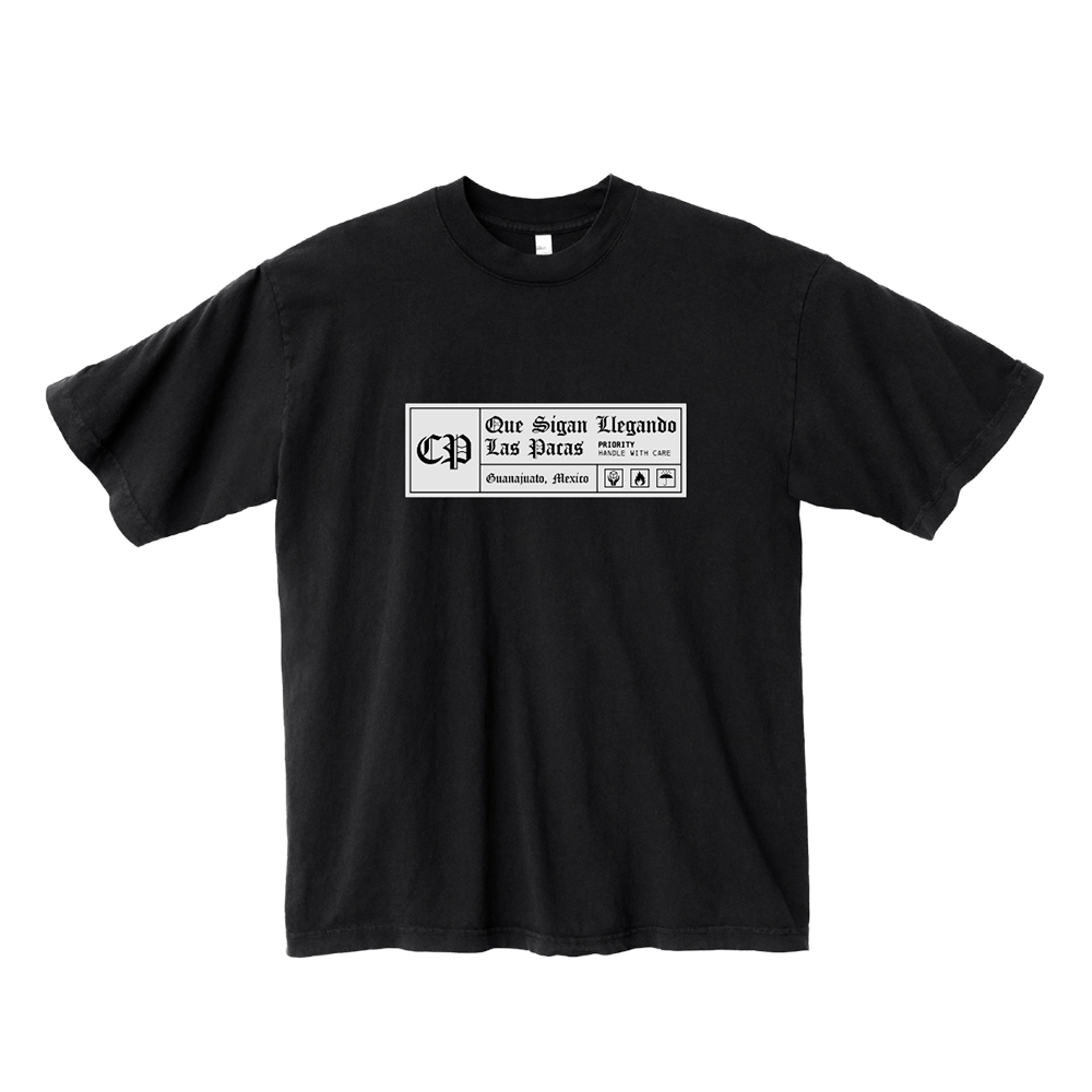 "Que Sigan Llegando Las Pacas" Black T-Shirt - Interscope Records