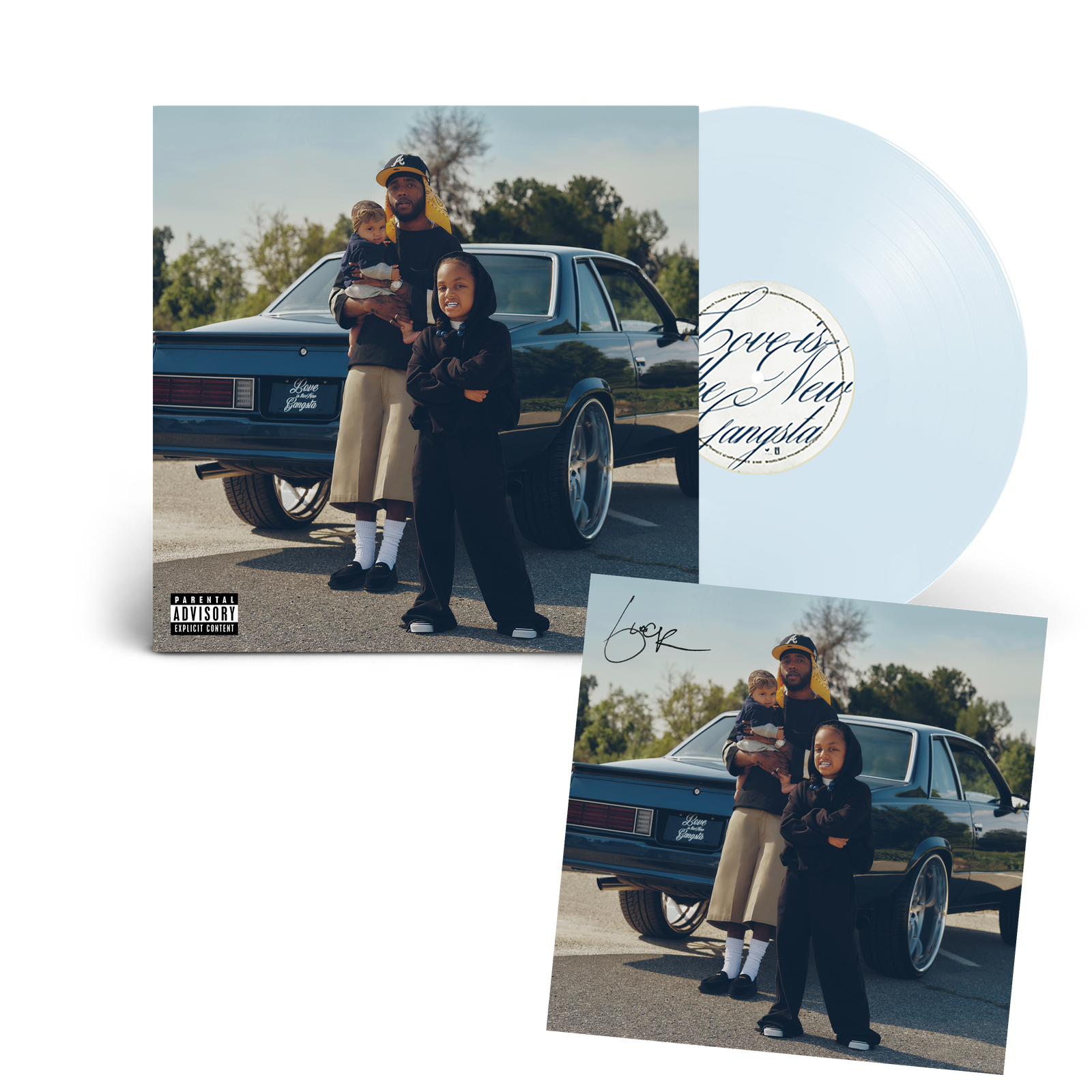 "Love is the New Gangsta" Moonlight Clear Signed Vinyl - Interscope Records